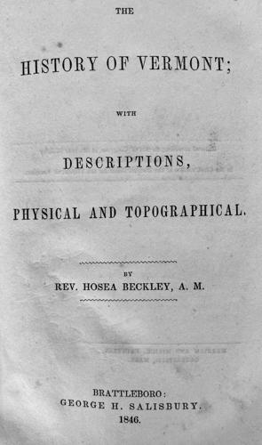 Local History: Hosea Beckley book explains how geographic realities ...