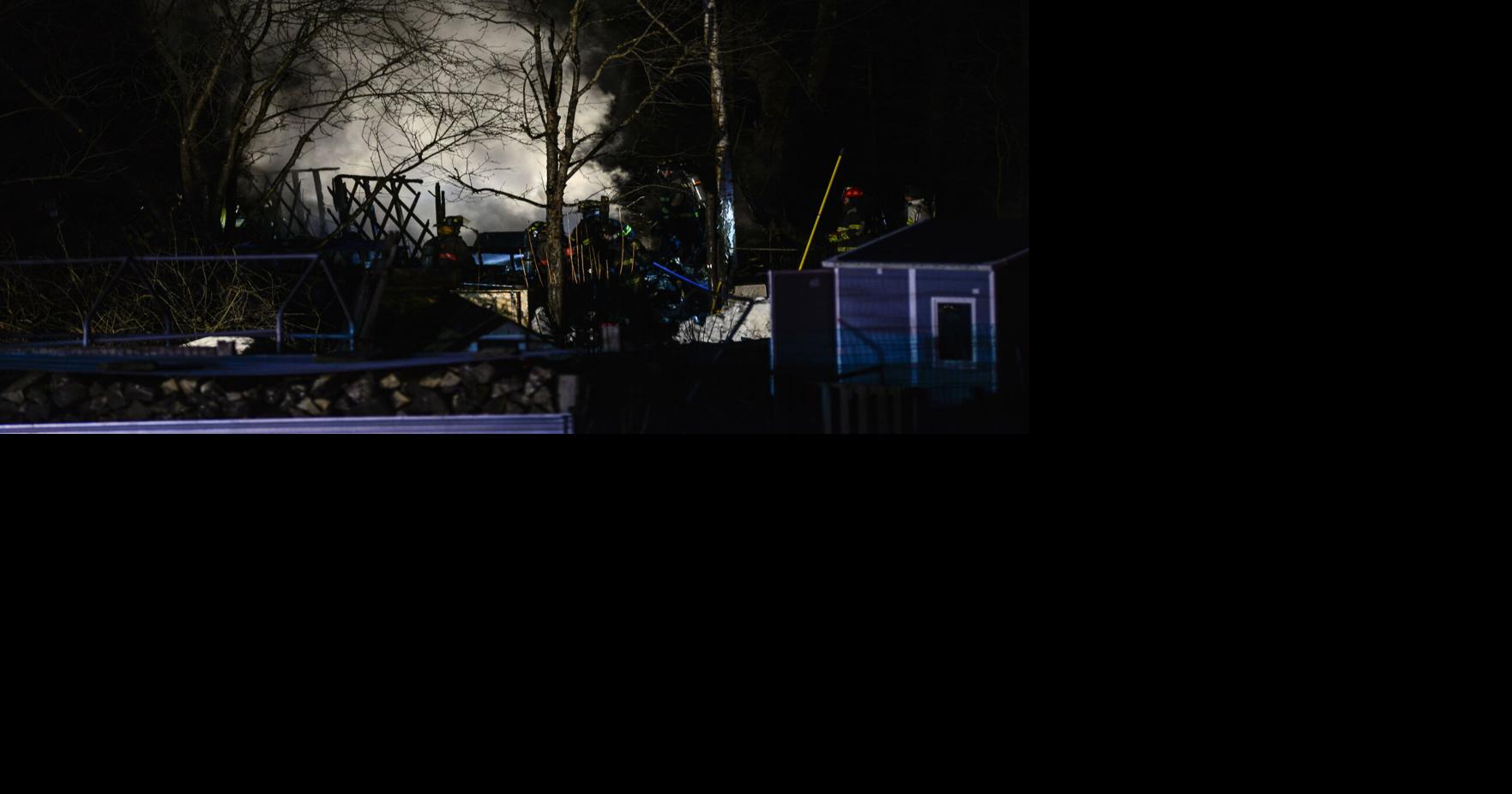 PHOTOS: First-alarm fire destroys yurt | Local News | reformer.com