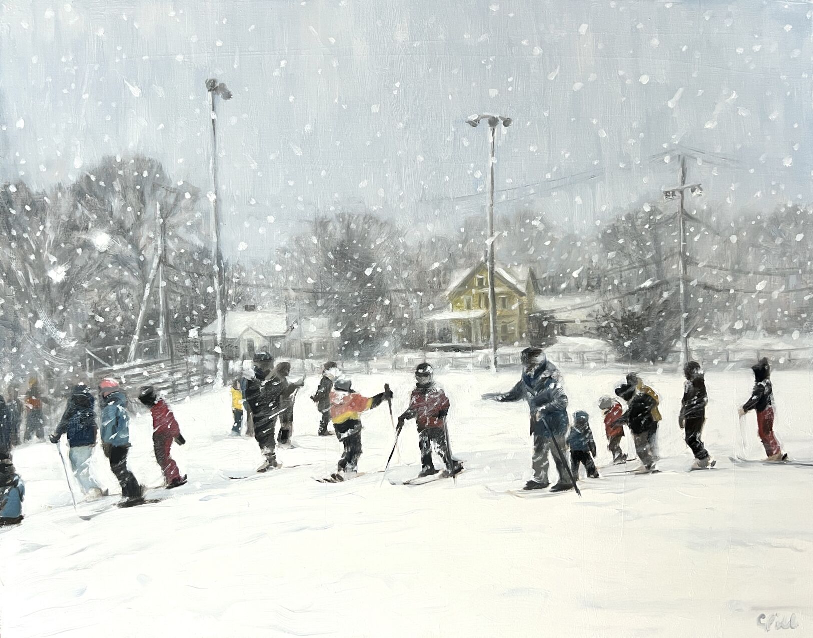 Snow Day: Vermont artist paints the Brattleboro Ski Hill to help ...