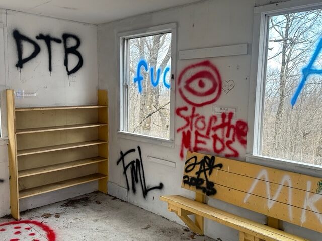 'Very disheartening': Vandals target Hogback Mountain structure | Local ...