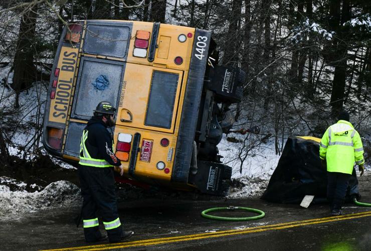 WNESU bus crashes in icy conditions, no kids on board | Local News ...