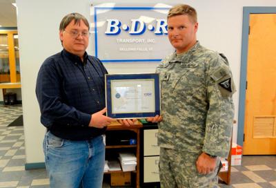 BDR Transport honored as patriotic employer | Local News | reformer.com
