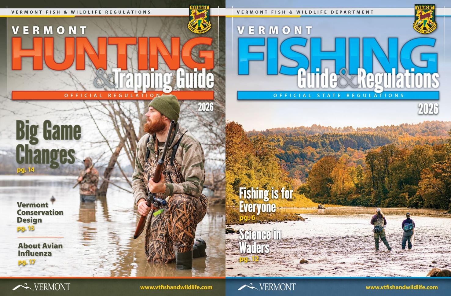 Vermont 2026 hunting and fishing licenses and lawbooks are available ...