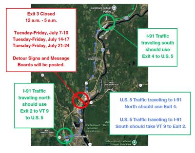 Exit 3 to be closed during overnight work | Local News | reformer.com
