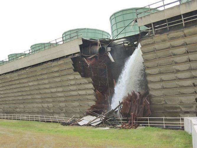 nuclear cooling tower collapse