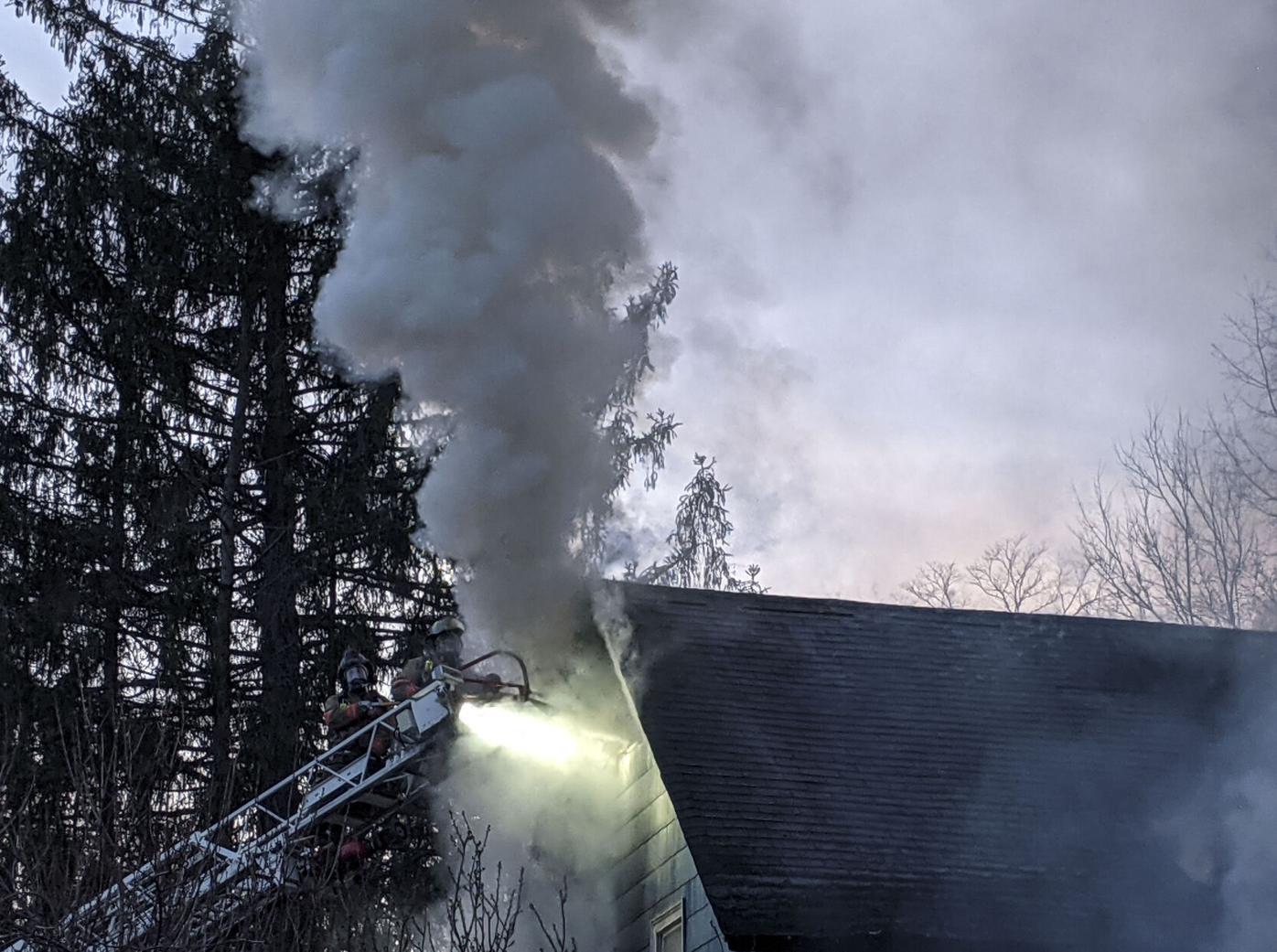 PHOTOS: 3-alarm fire destroys Hinsdale home | Local News | reformer.com