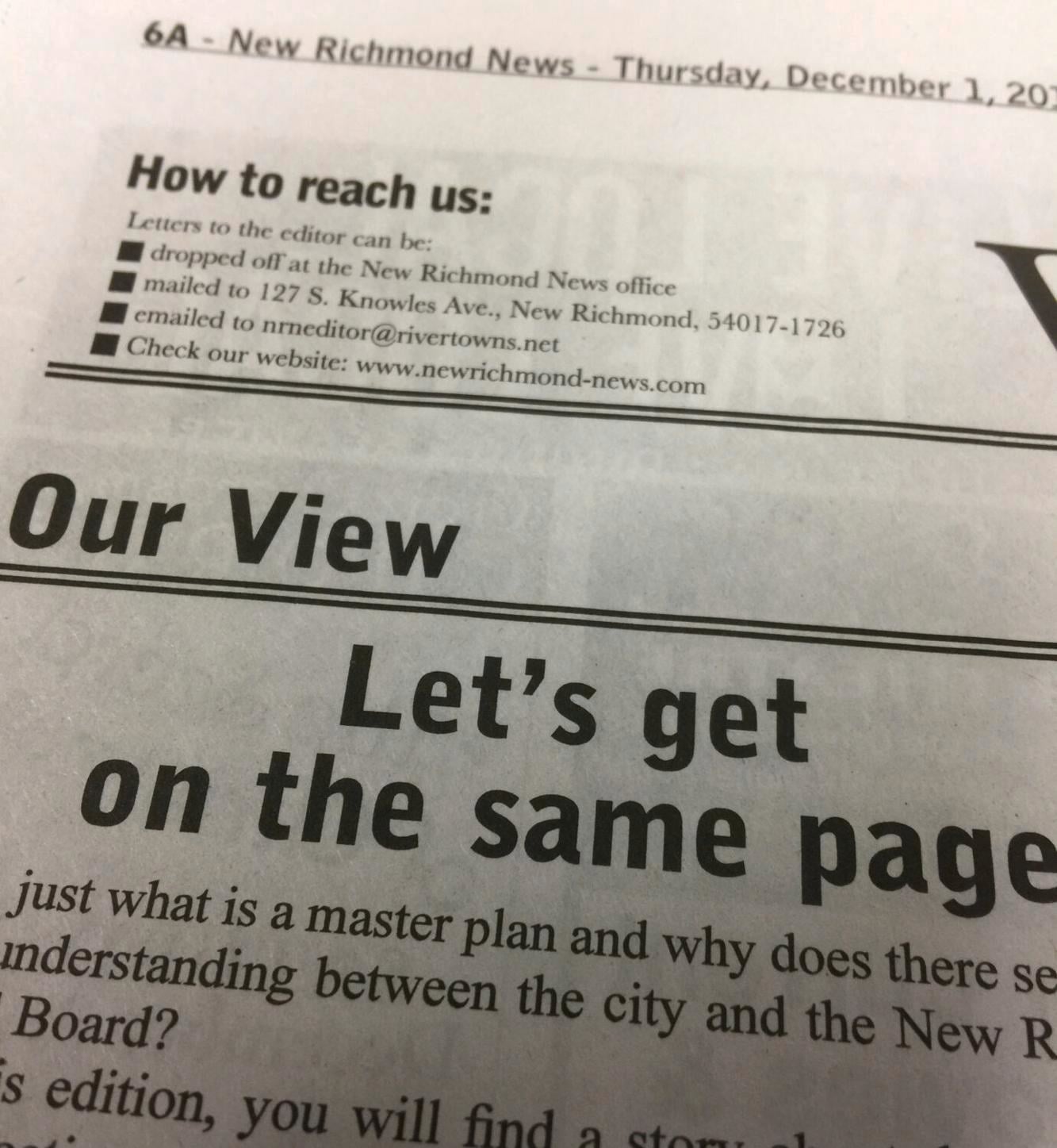 Let’s get on the same page | Editorials | republicaneagle.com