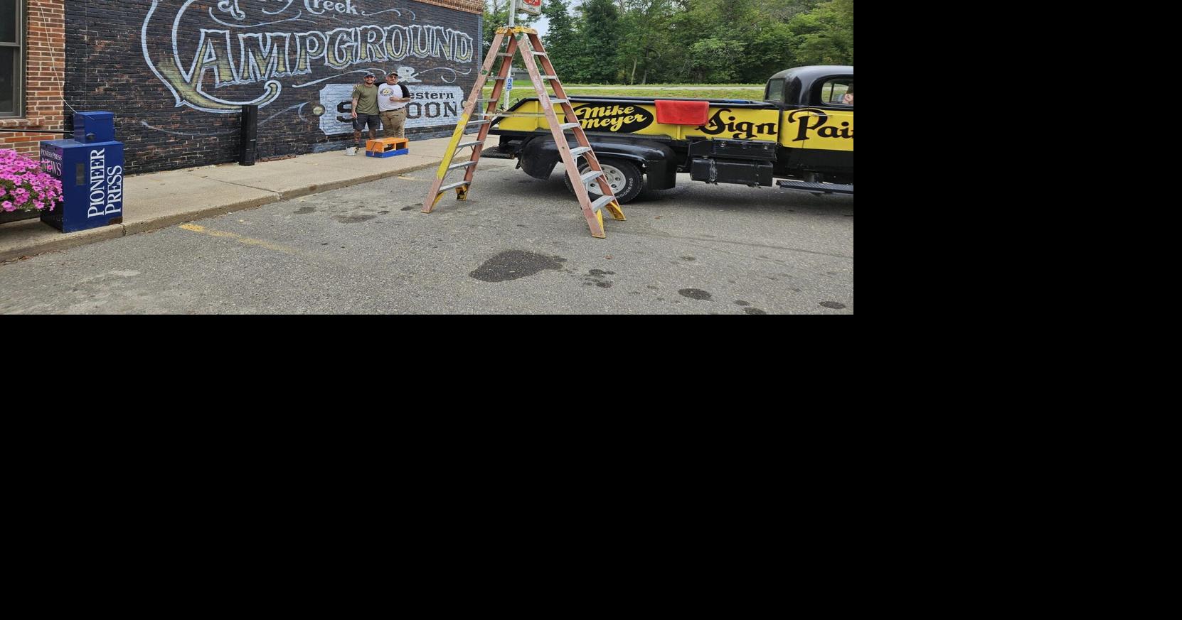 Original painter of iconic Hay Creek Saloon mural returns | Local News ...