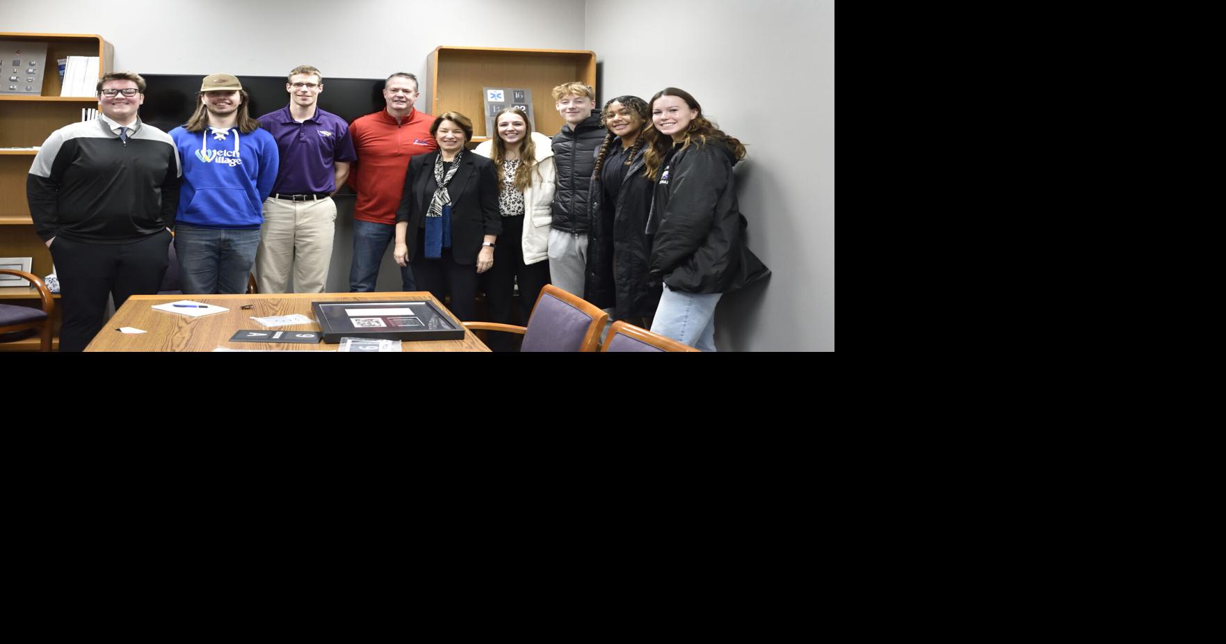 Taking flight: Sen. Klobuchar speaks with students and administrators ...