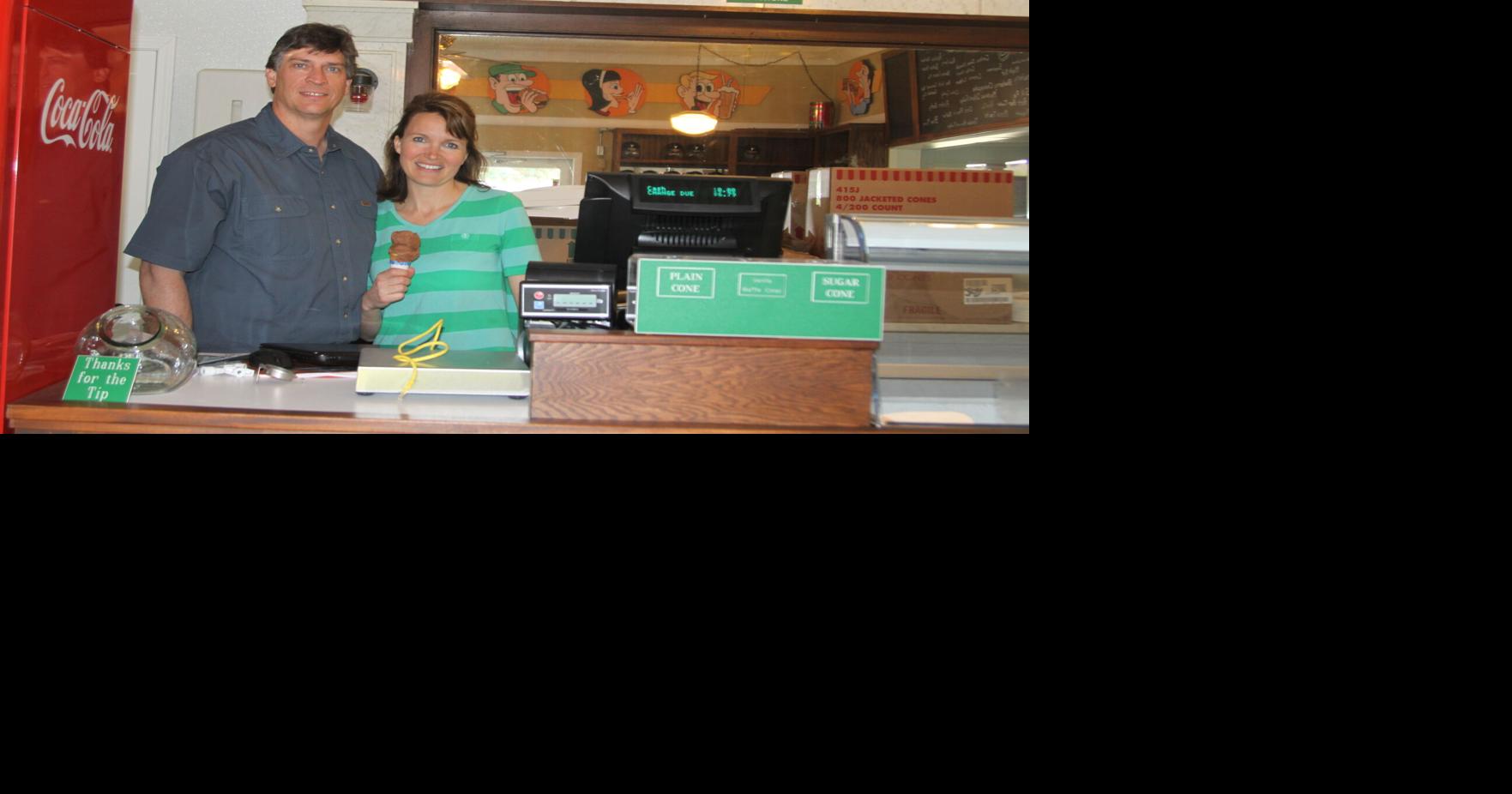 Paul and Becky Nickerson, owners of Selma's Ice Cream Parlour ...