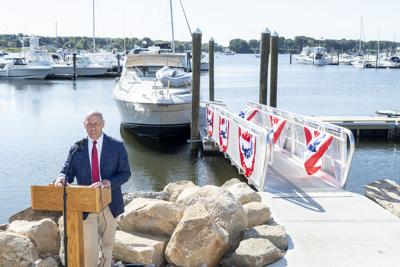 Town officials celebrate completion of Marina Park Boat Ramp ...