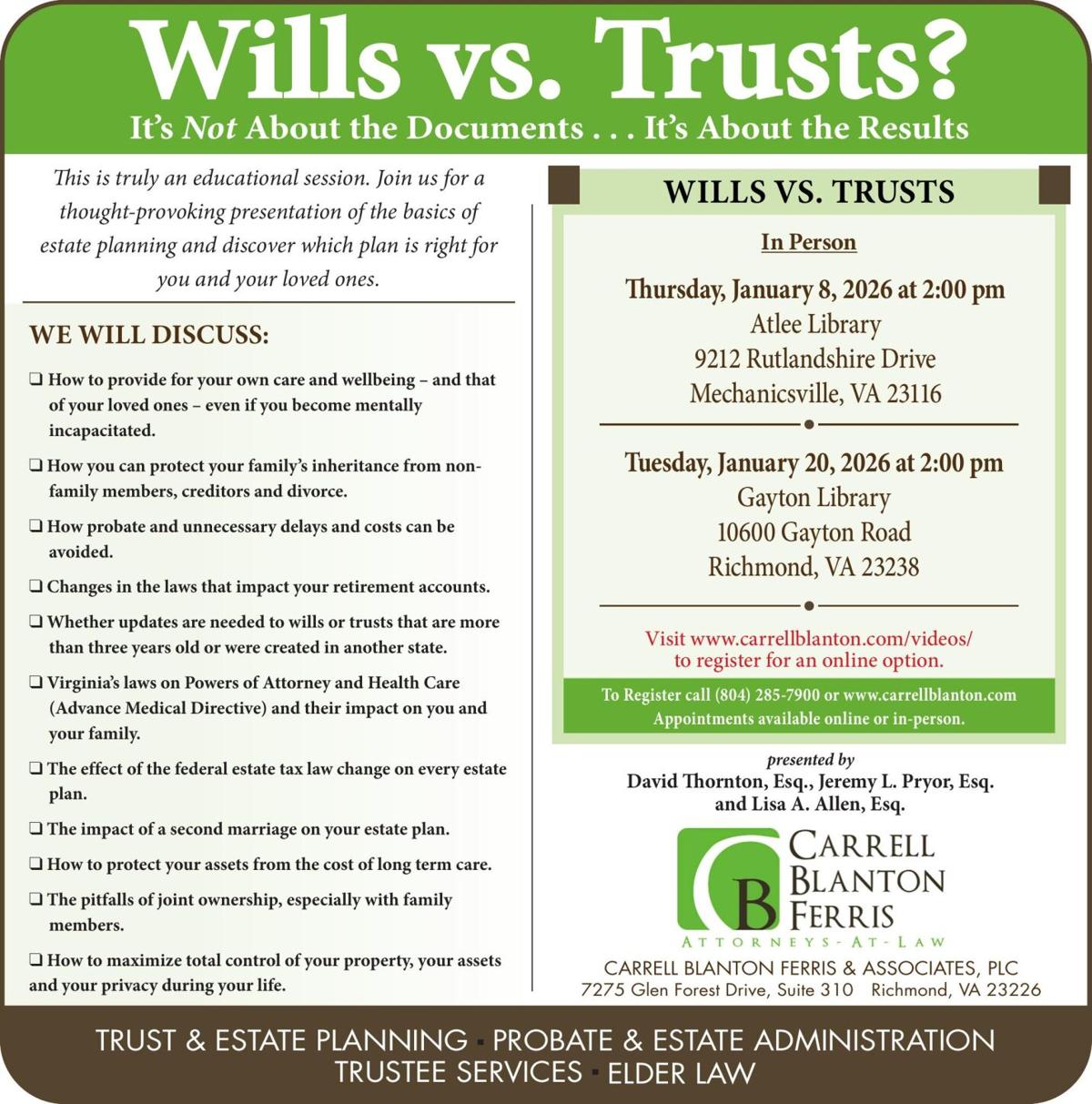 CARRELL BLANTON FERRIS & ASSOCIATES, PLC