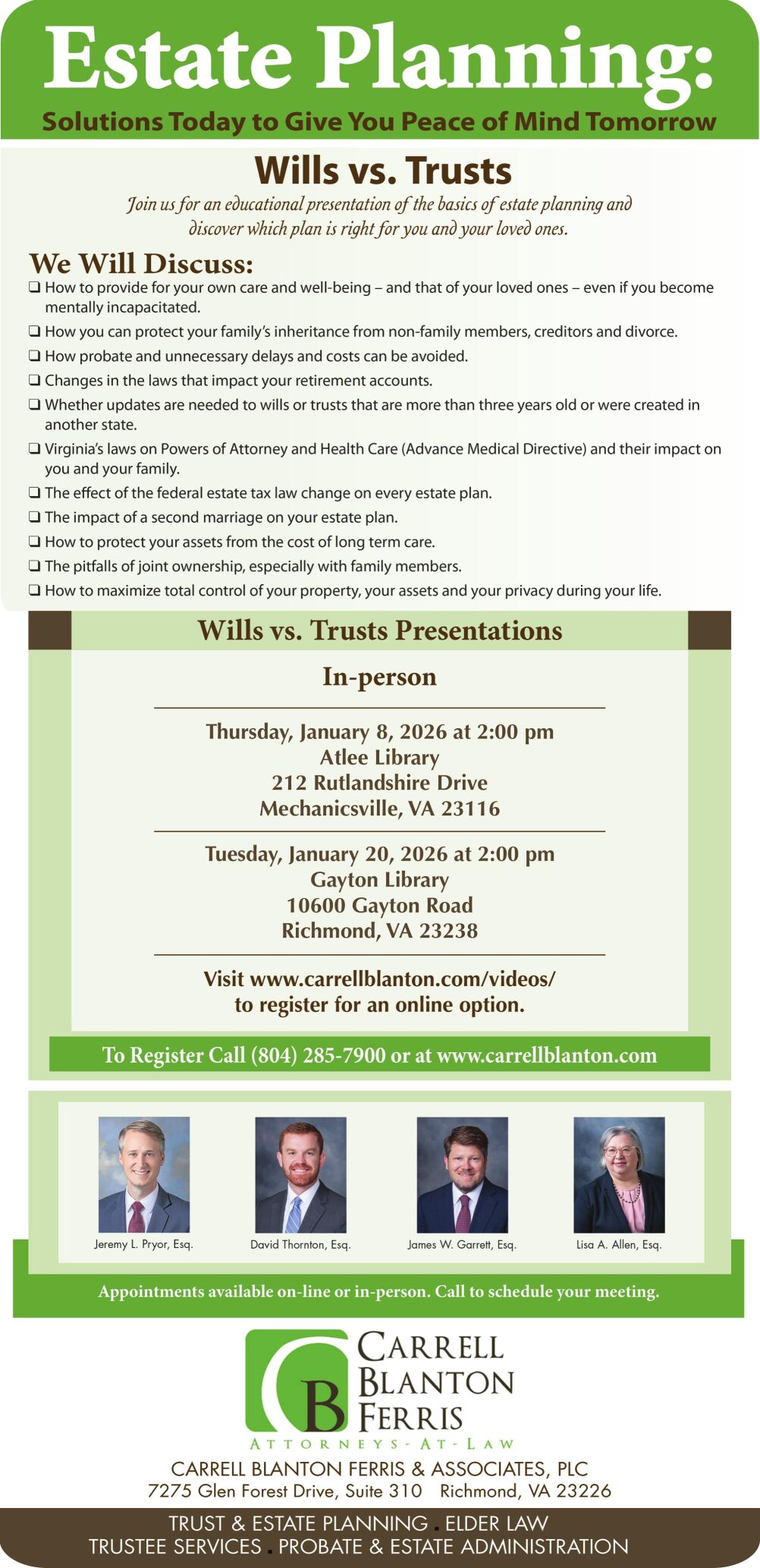 CARRELL BLANTON FERRIS & ASSOCIATES, PLC