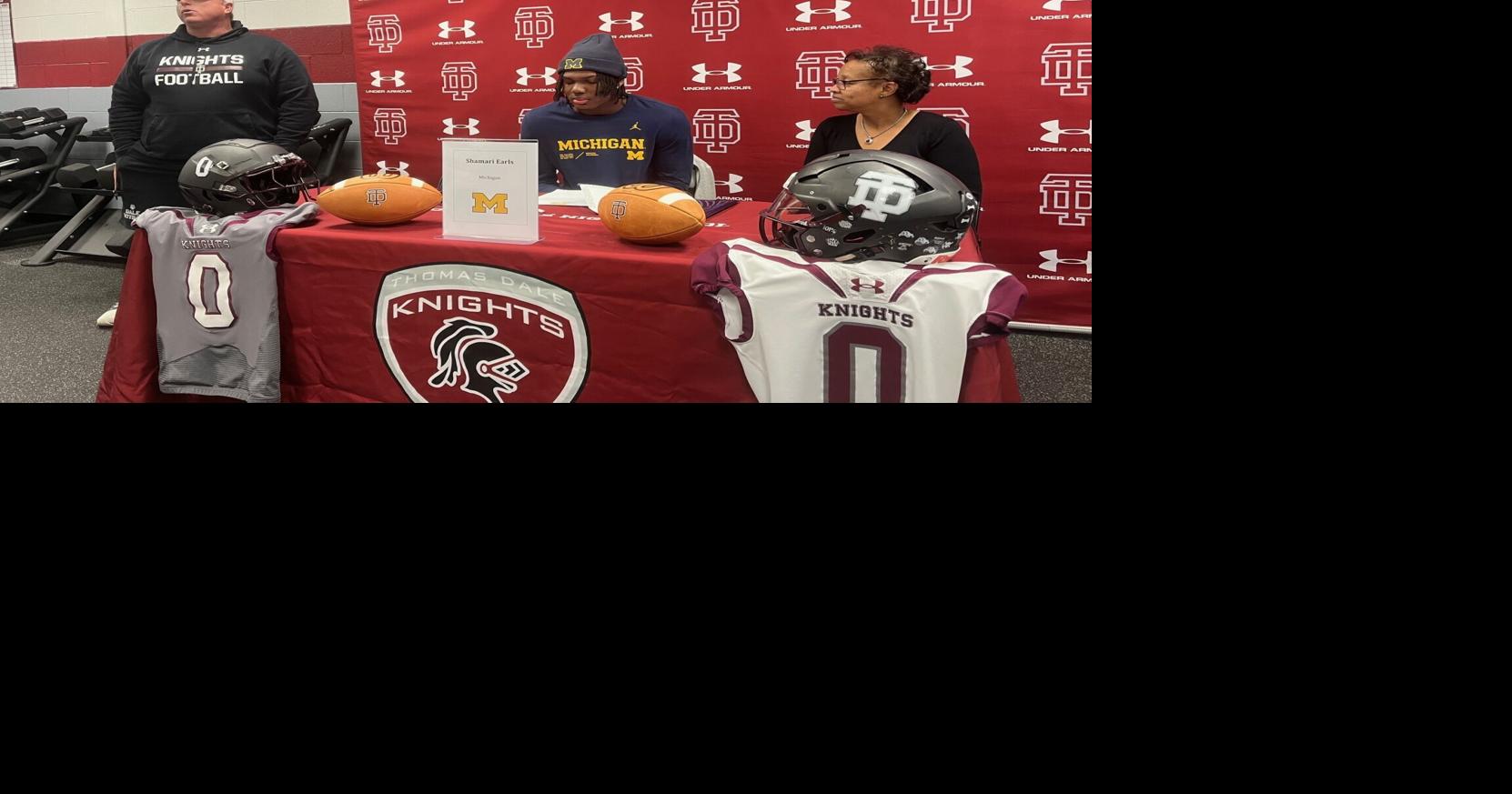 Thomas Dale football's Shamari Earls signs with Michigan
