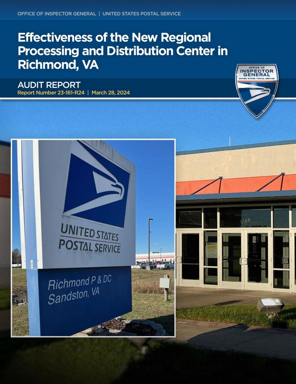 OIG AUDIT REPORT Richmond distribution center