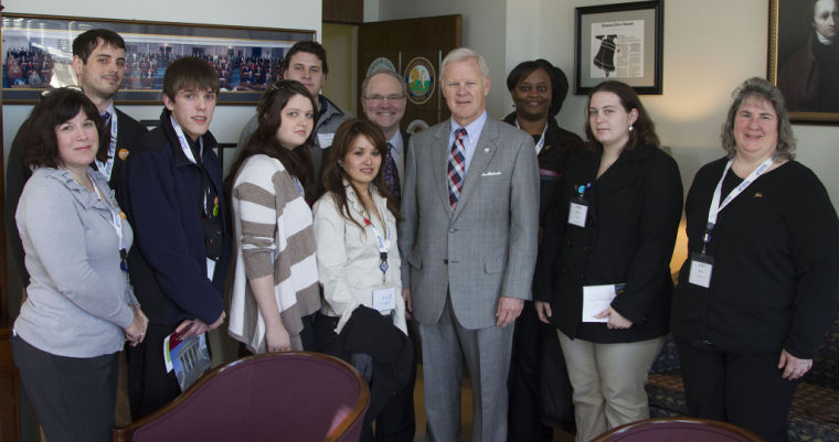 Community college students met with legislators