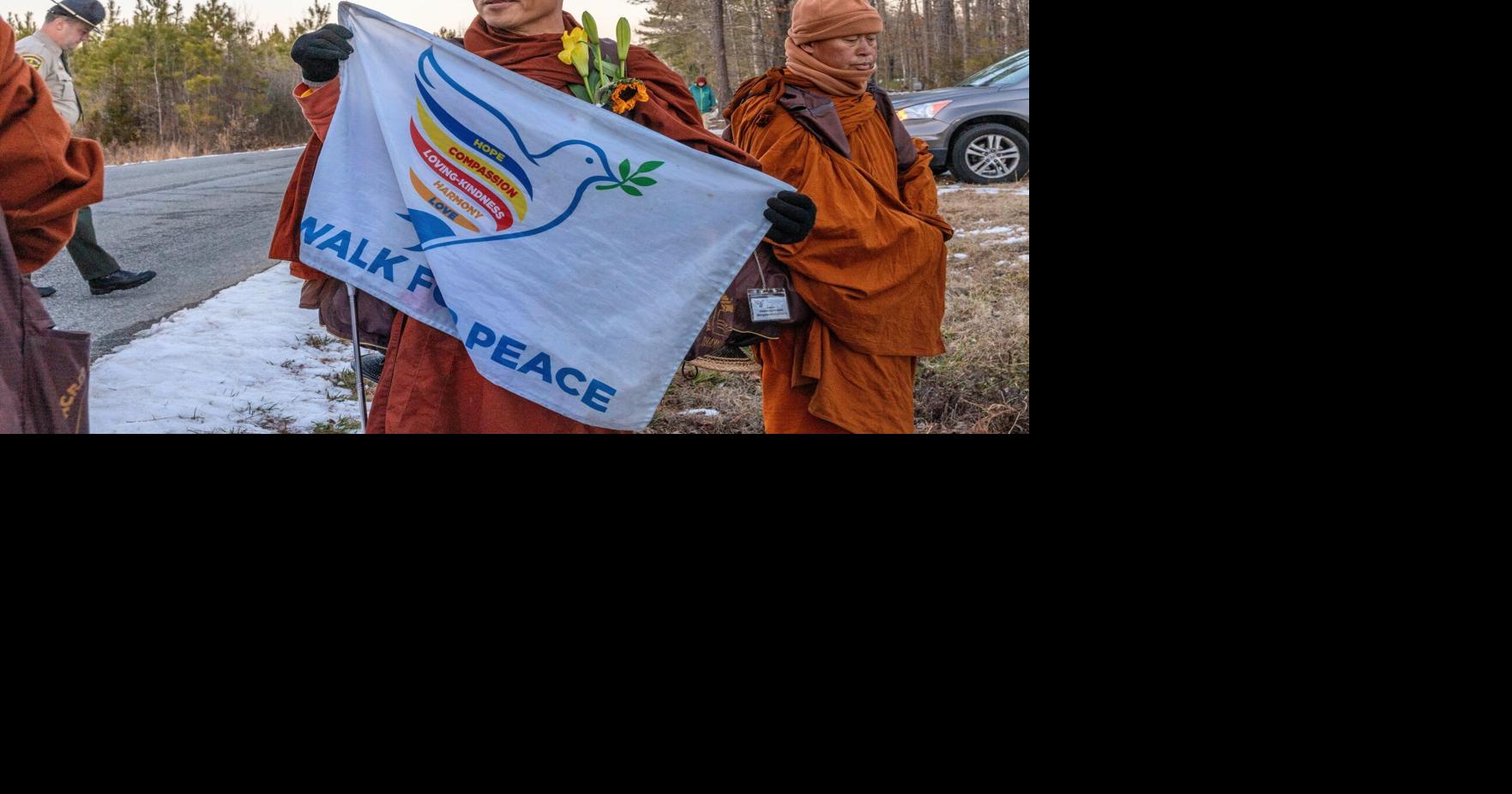 Walk for Peace monks arrive in Petersburg on Saturday