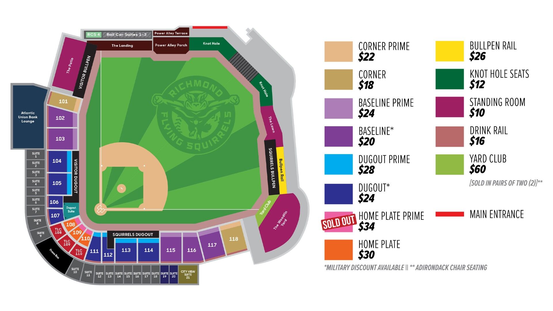CarMax Park ticket prices Richmond Flying Squirrels 2026