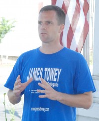 Towey kicks off campaign, challenging Janis in 56th