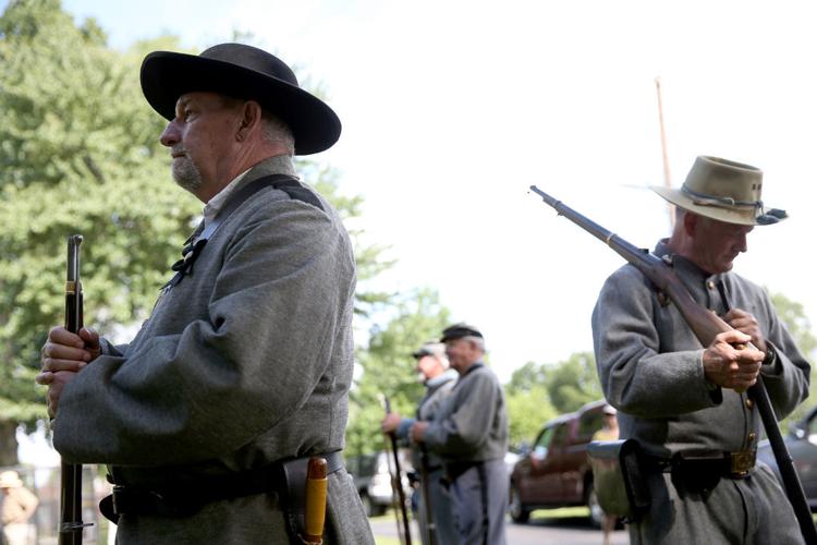 U.S. flag atop Richmond City Hall as Sons of Confederate Veterans meet