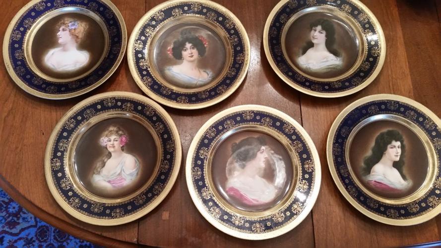 What's It Worth?: Set of decorative plates; Cartoon by Fred Seibel