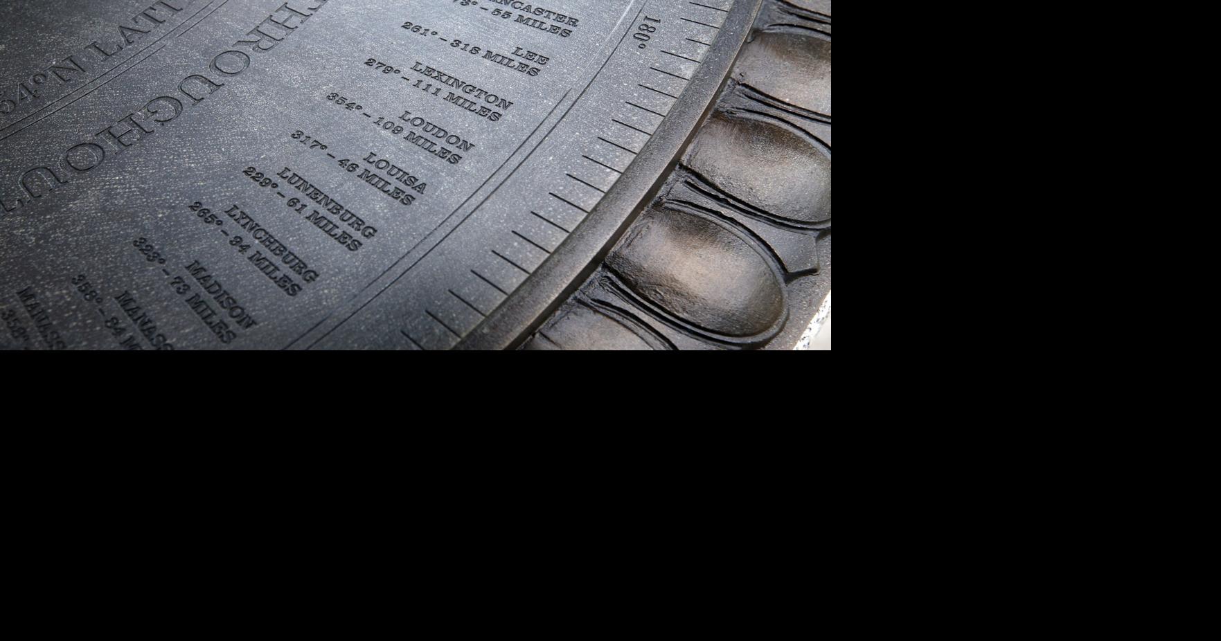 Sundial at Women's Monument includes a common Virginia typo