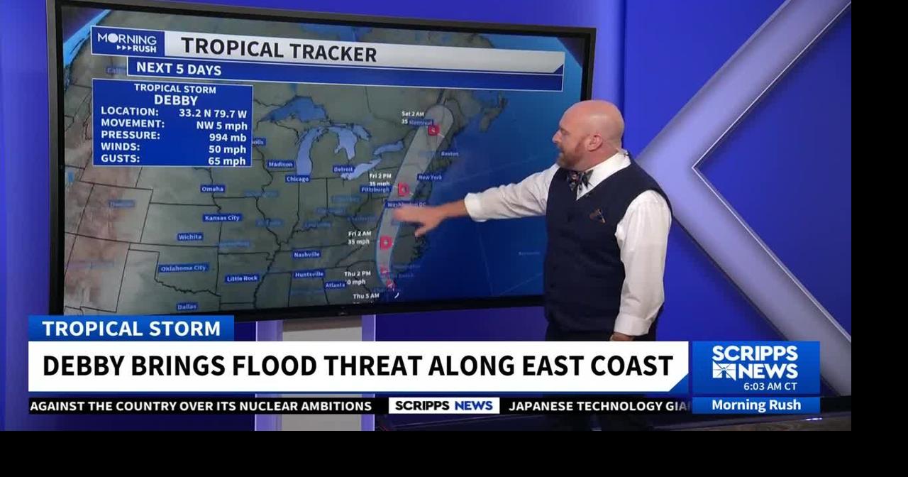 Tropical Storm Debby makes second landfall in South Carolina as ...