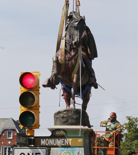 Statue honoring Confederate cavalry commander J.E.B. Stuart removed ...