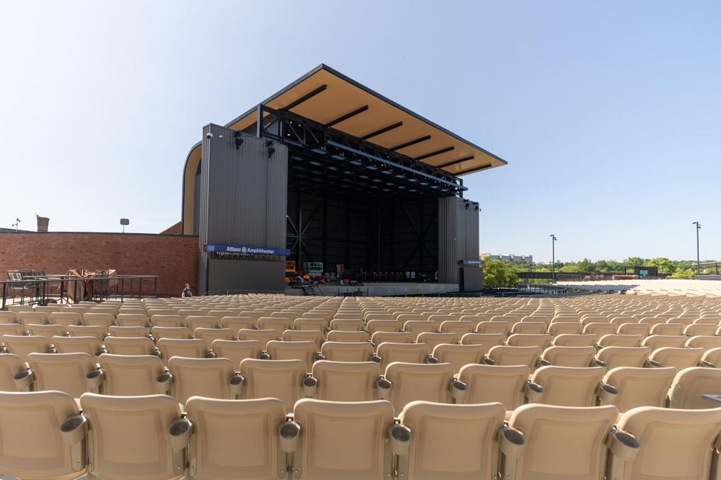 Allianz Amphitheater at Riverfront: Parking, entrance, food