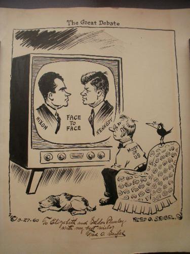 What's It Worth?: Set of decorative plates; Cartoon by Fred Seibel