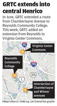GRTC Route 1 bus line opens Henrico service
