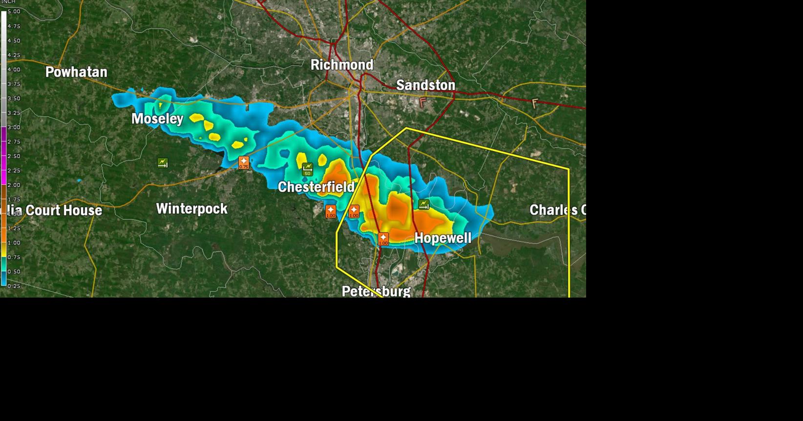 Friday's severe storm left a line of wind damage and hail across ...