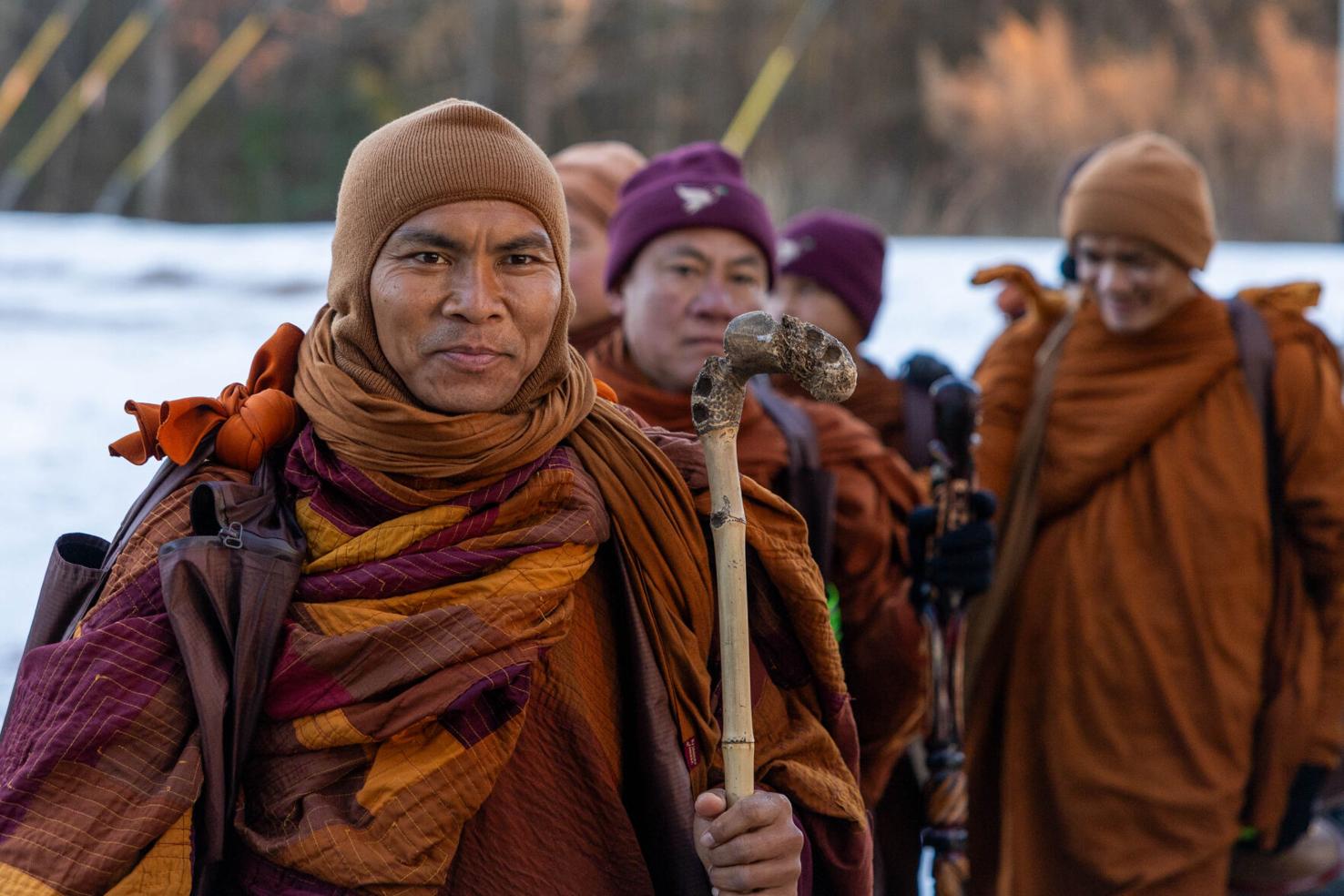 PHOTOS: Buddhist monks cross Virginia line on 'Walk for Peace'