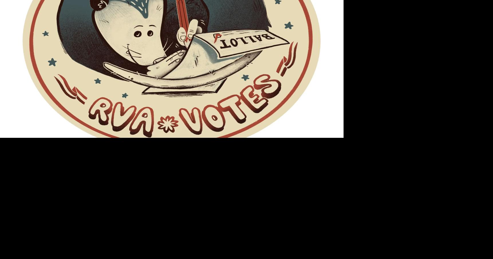 Possum 'I Voted' sticker in Richmond