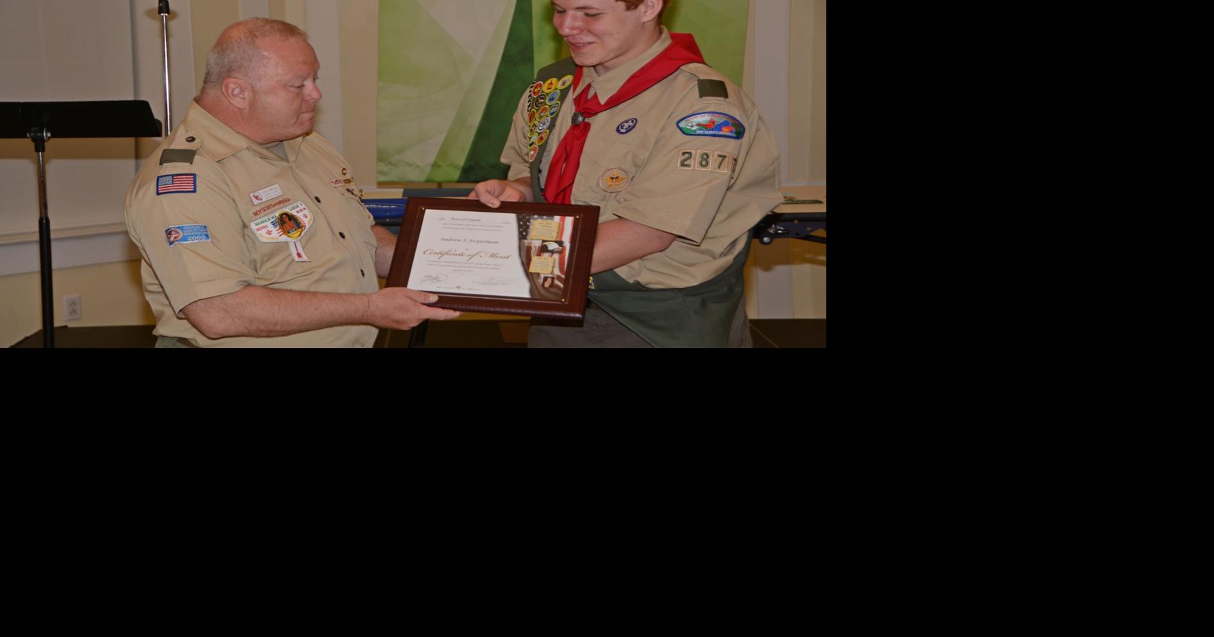 Boy Scout from Chesterfield fights fire in Mo., earns award