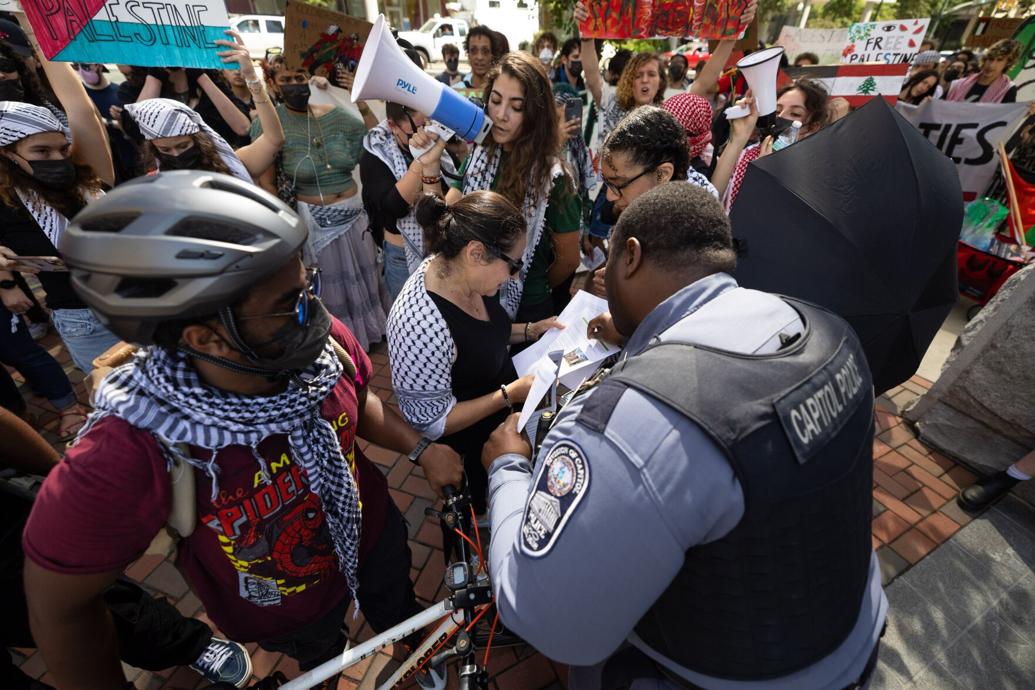 VCU students march in protest after one year of war in Gaza
