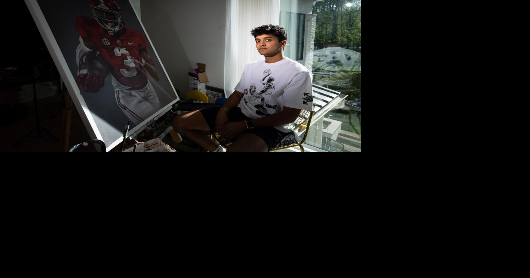 St. Christopher's artist Kyan Patel paints famous athletes