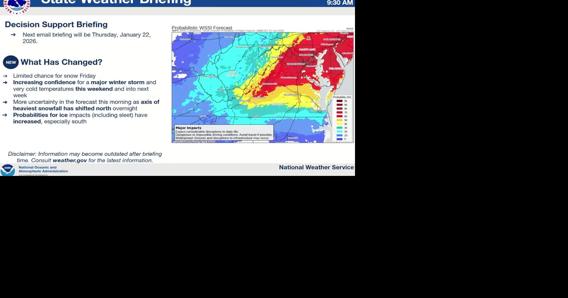 NWS at Wakefield give briefing on upcoming winter storm