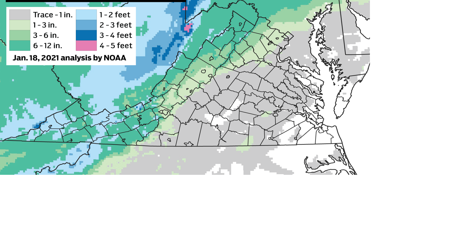 Central Virginia snow outlook and scorecard: a widening deficit at ...