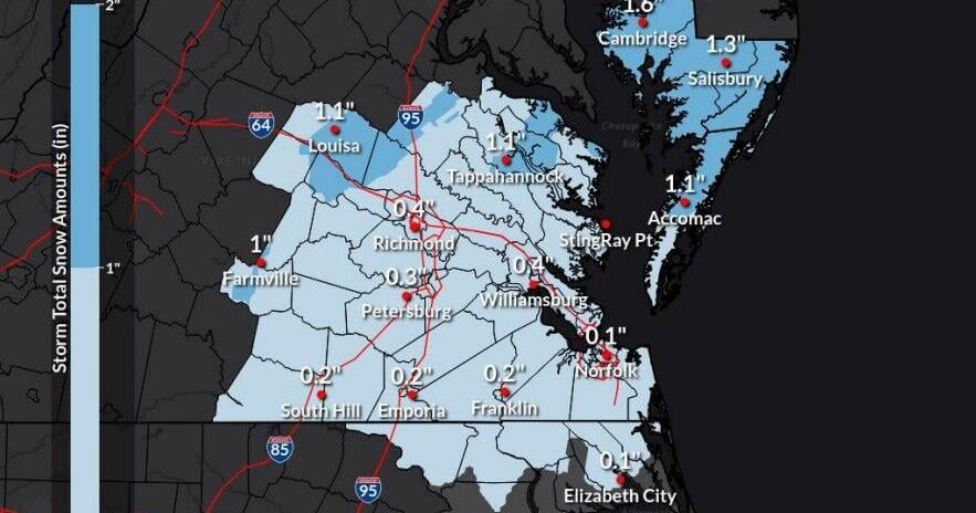 Richmond region likely to see snow on Sunday