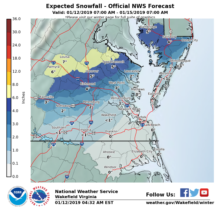 SATURDAY UPDATE: Winter storm warning posted for Richmond; snow picks ...