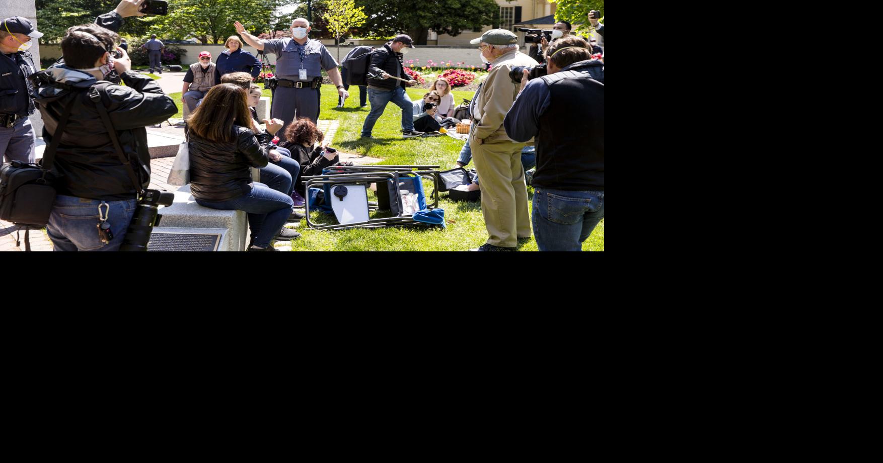 Dozens protest social distancing orders as Virginia's death toll passes 200