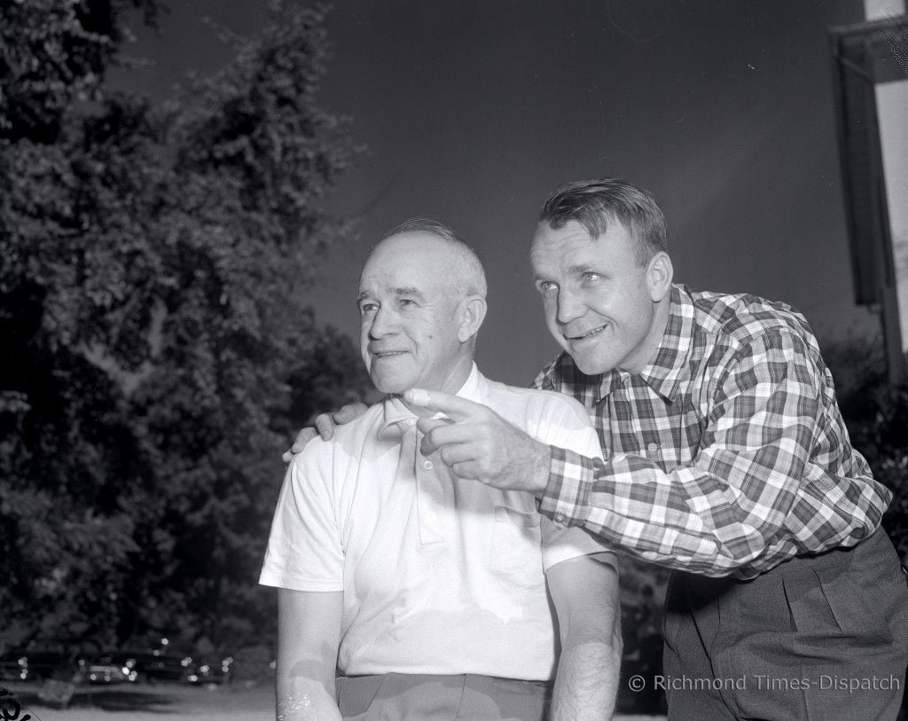 Gen Omar Bradley and Charlie Yates 1954