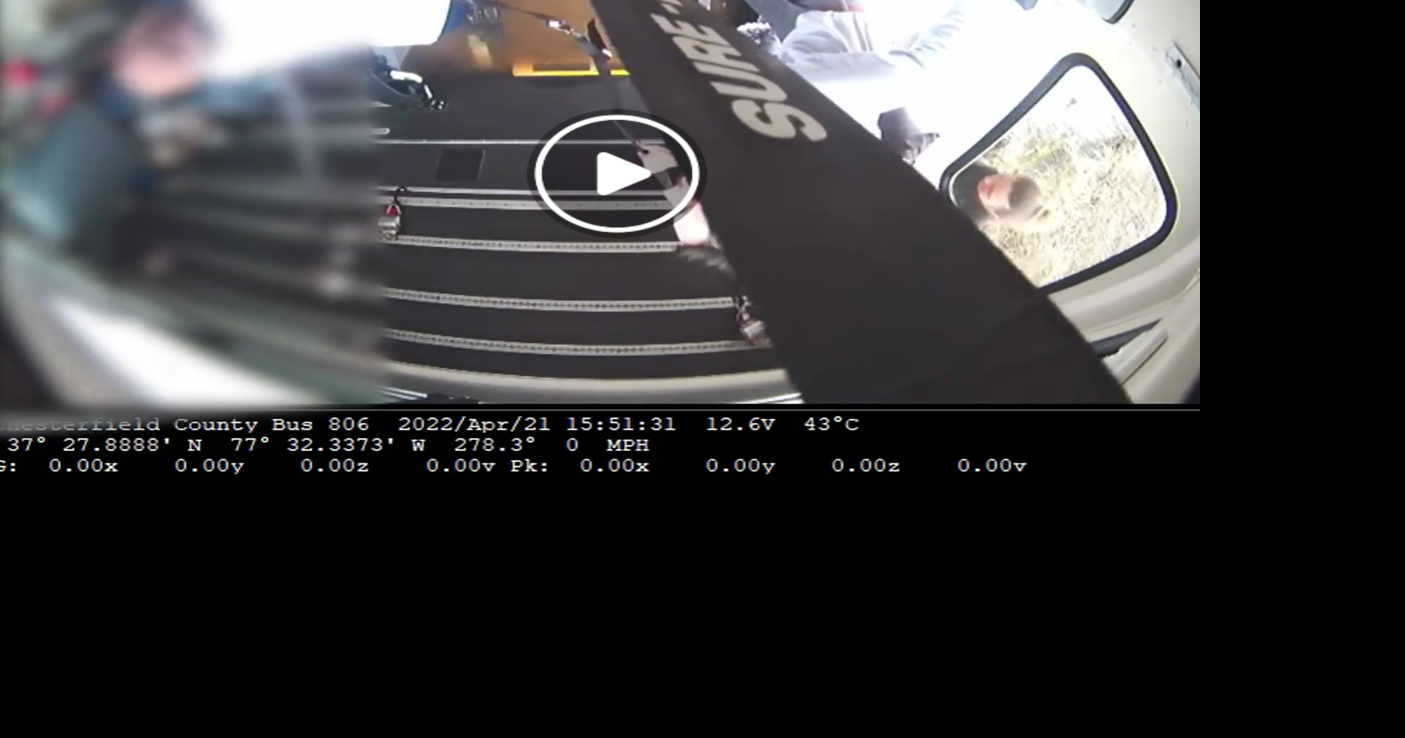 Camera footage shows inside of Chesterfield school bus crash
