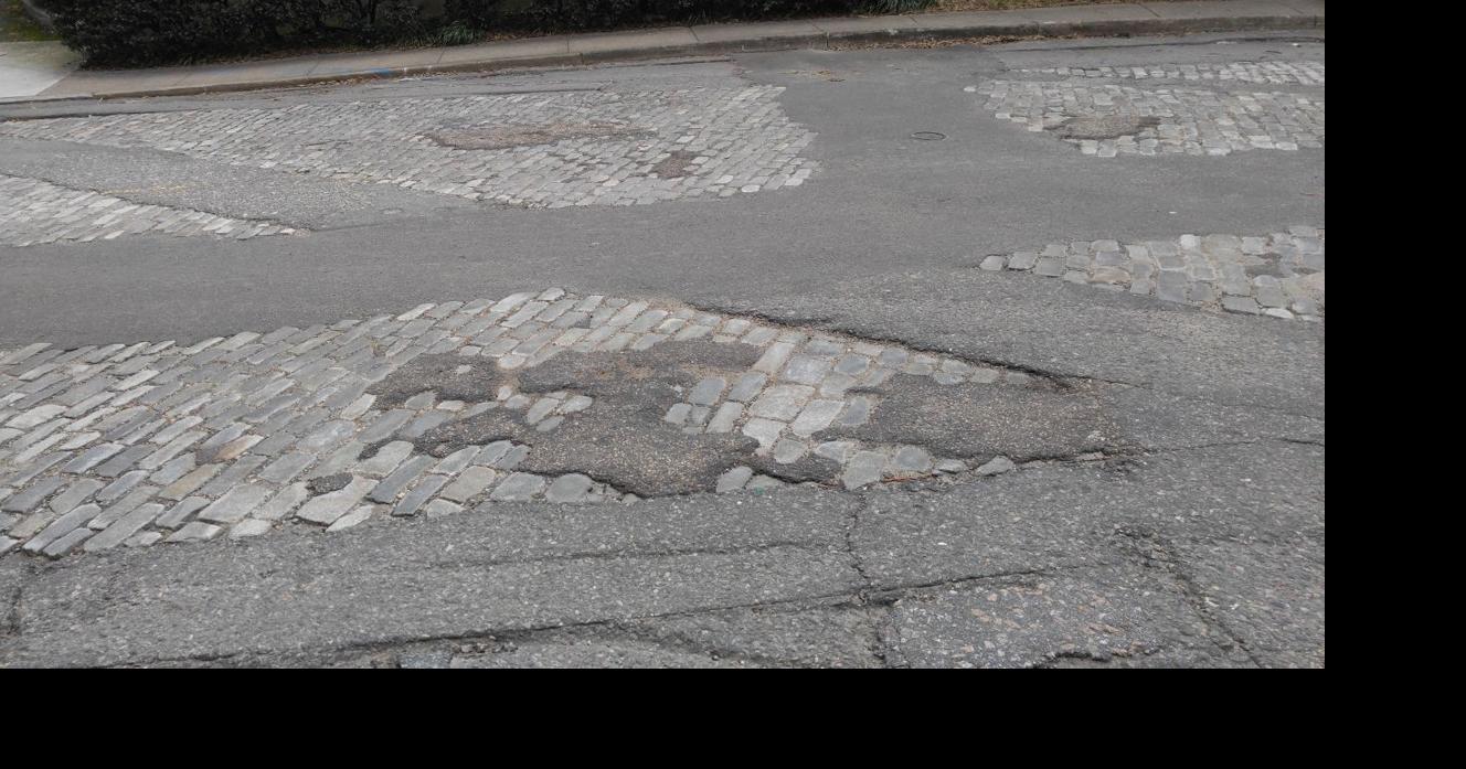 Why, Richmond, Why?!? Cobblestones on downtown street in bad shape