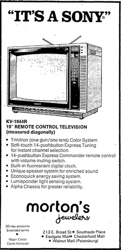 From the archives: Newspaper ads from the '80s