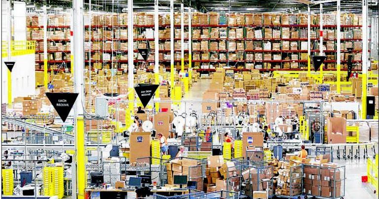 A look inside an Amazon.com warehouse