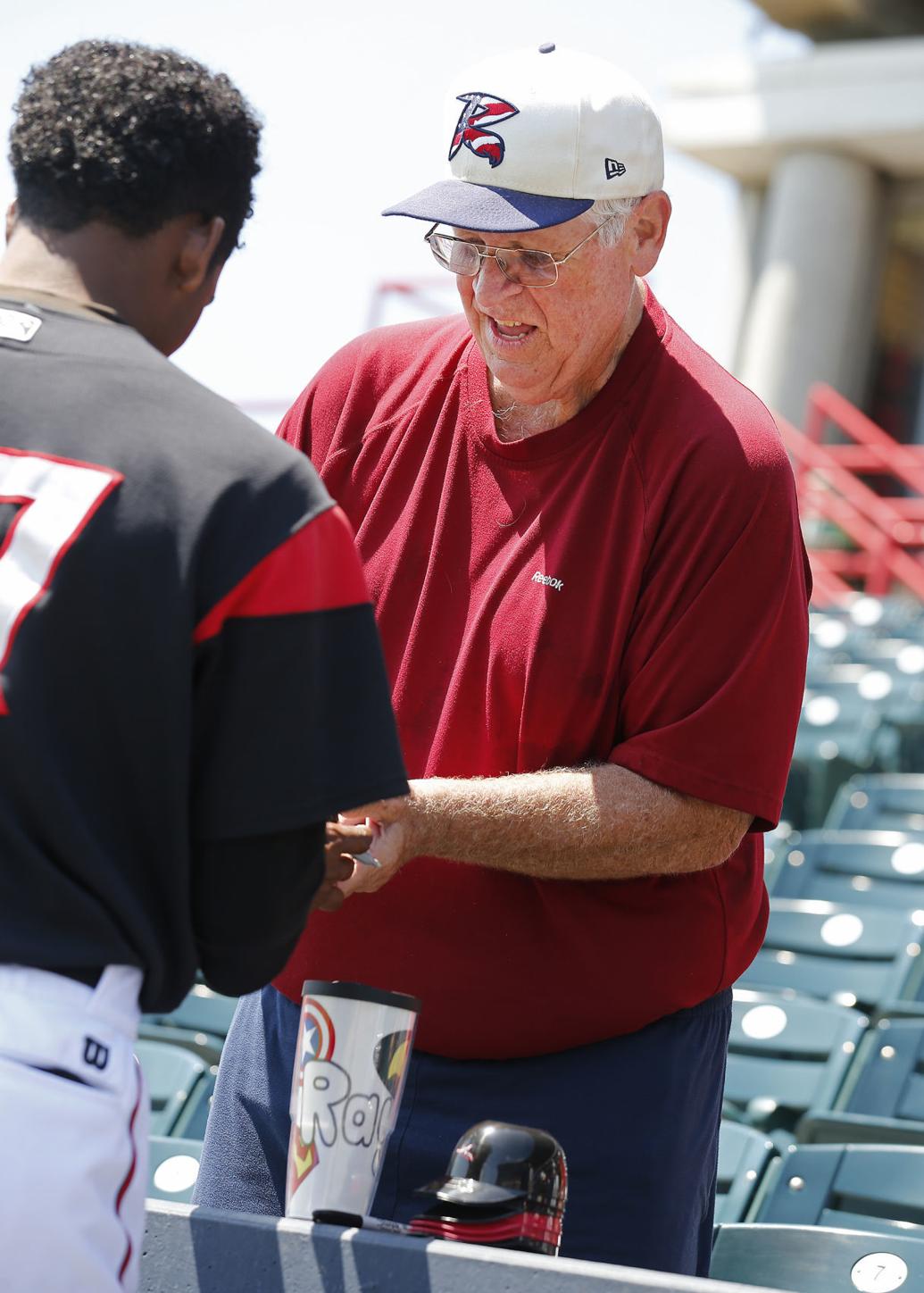 Squirrels salute No. 1 fan Ray Edwards with bobblehead