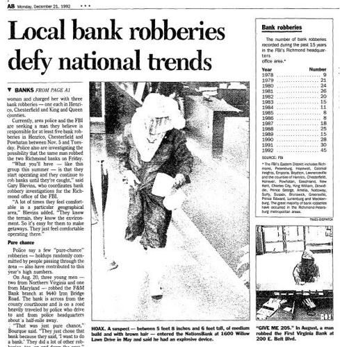 Bank robberies