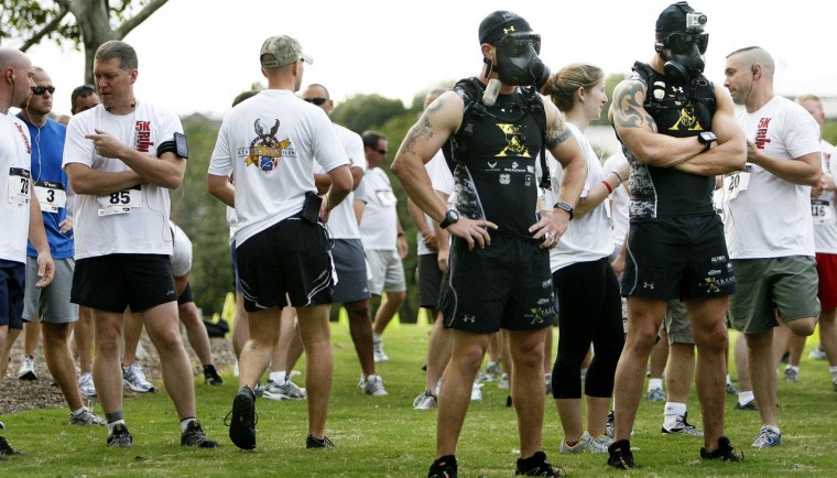SWAT team police officers settle in for Richmond convention